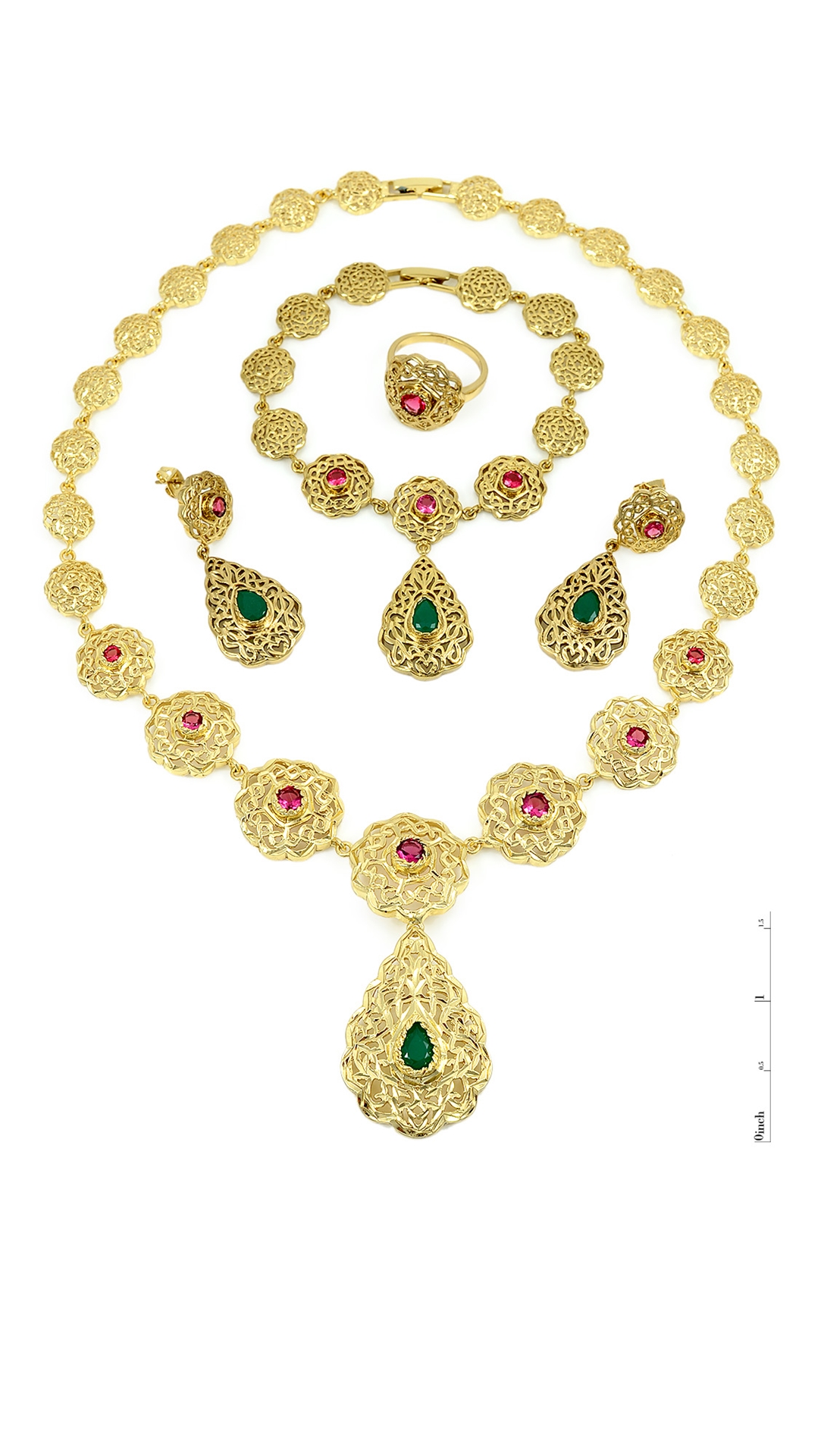 Oem Gold Plated Colourful 4 Pieces Jewelry Sets