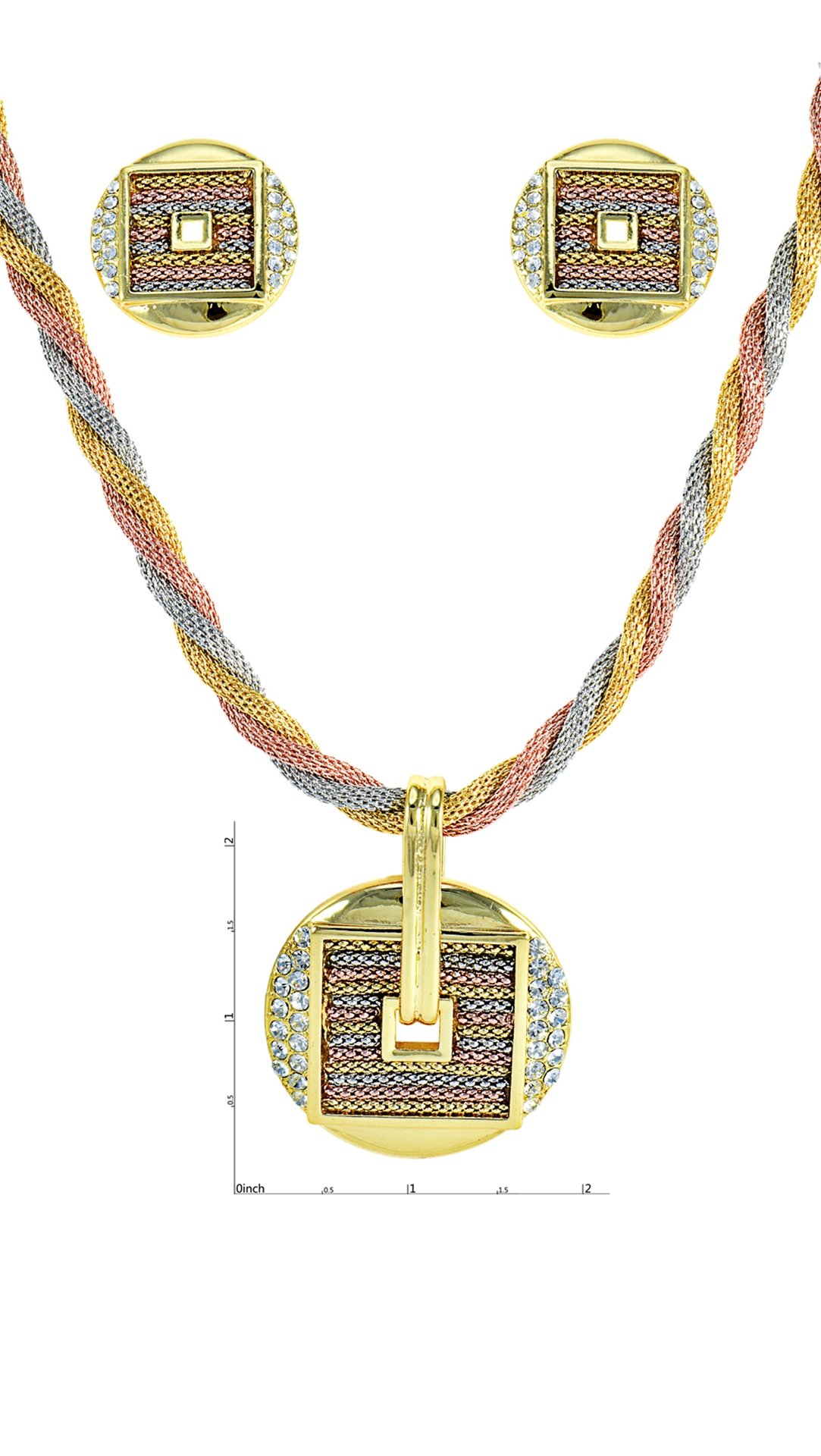 Original Design Multi-Tone Plated Original Design 2 Pieces Jewelry Sets