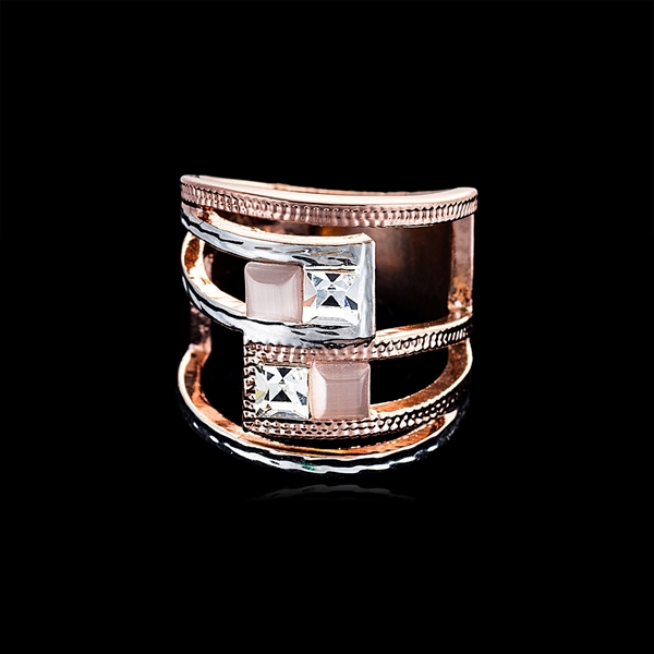 Charming Blue Big Fashion Ring of Original Design