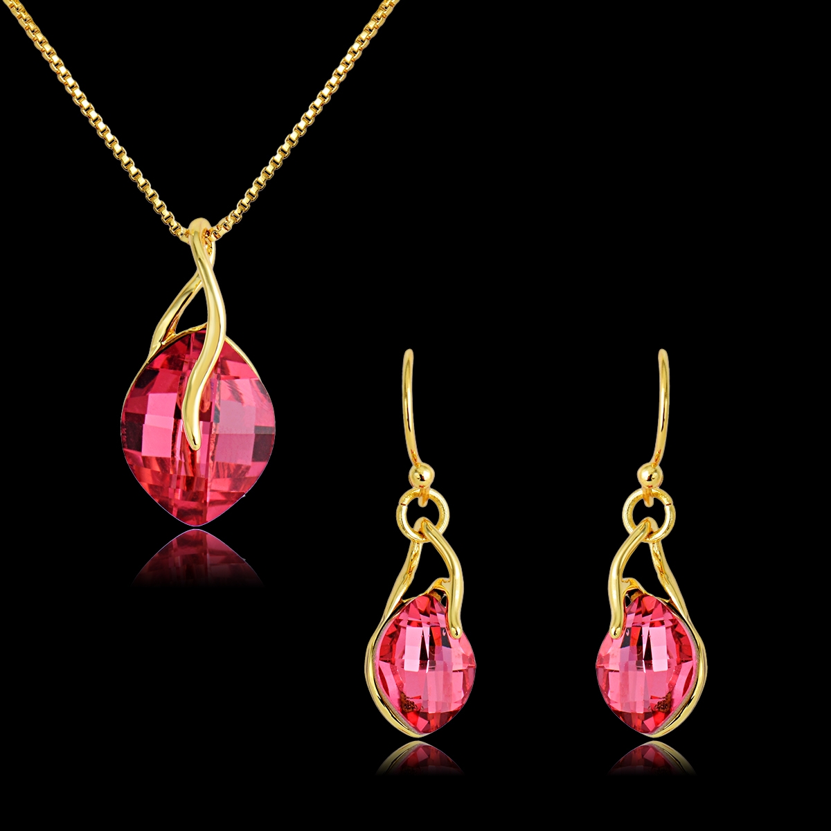 Irresistible Purple Zinc Alloy Necklace and Earring Set As a Gift