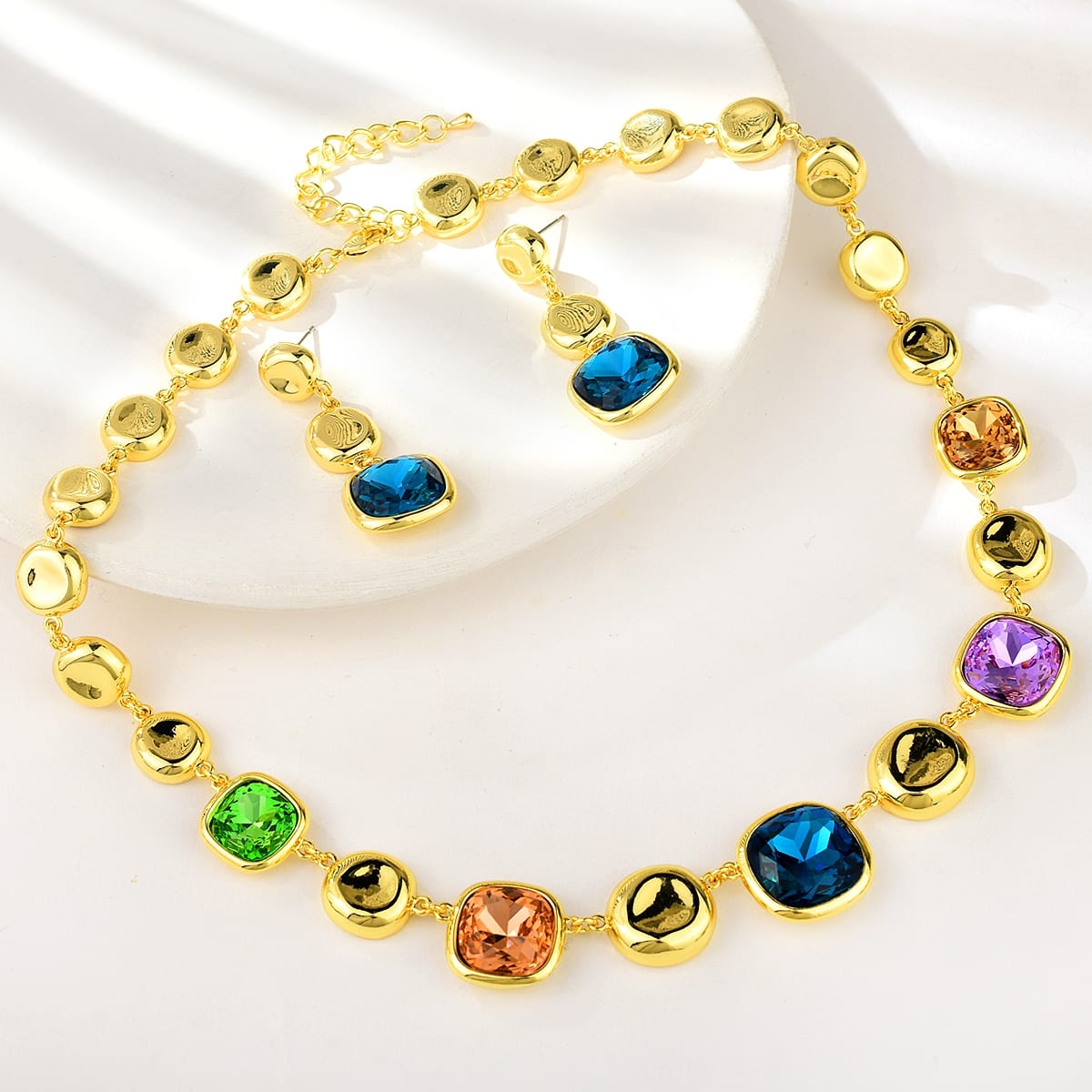 Irresistible Yellow Geometric 2 Piece Jewelry Set As a Gift